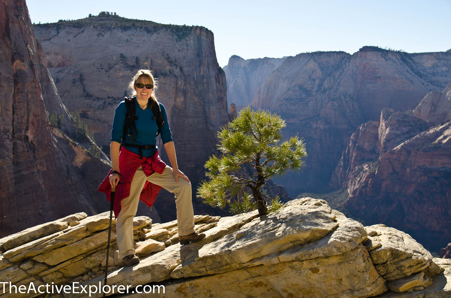 Out on a ledge in Zion National Park | The Active Explorer